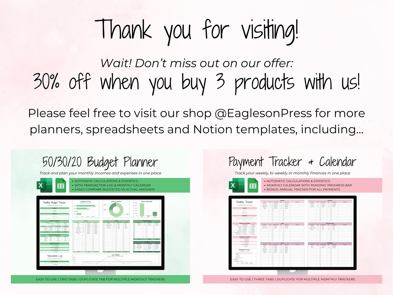 Printable Income & Expense Tracker: Monthly Budget Planner (PDF, Canva ...