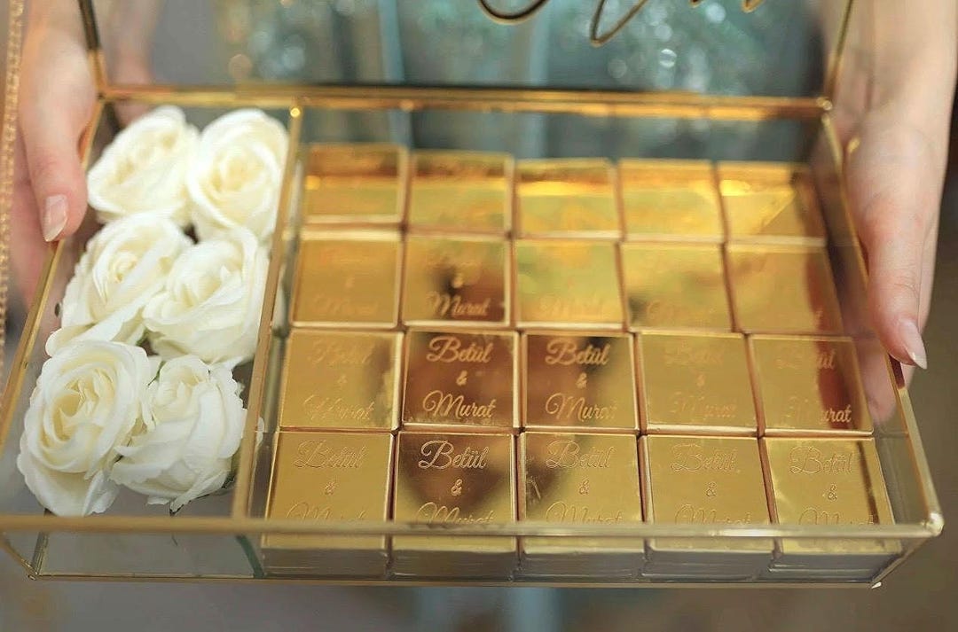 Premium Gold Chocolate Box I Newyear Chocolate Newyear Table Decor ...