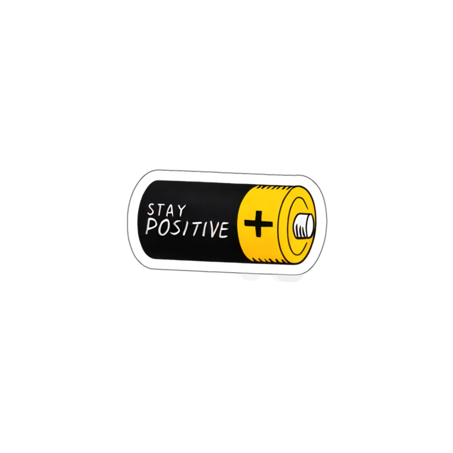 Stay Positive Sticker, Funny Sticker, Battery Sticker, Positive Sticker ...