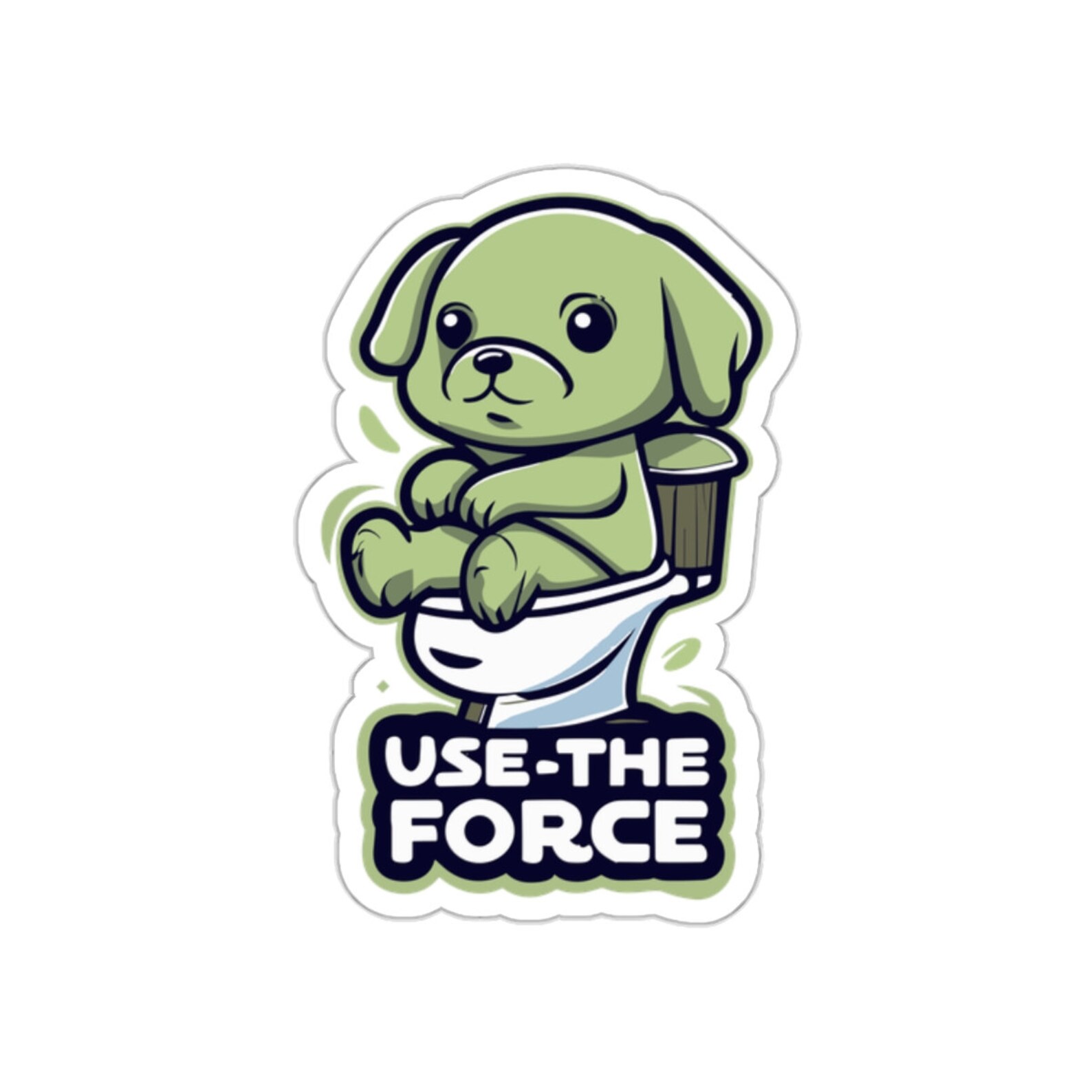 Animal Sticker, Stickers Sheet, Use the Force, Funny Sticker, Dog ...