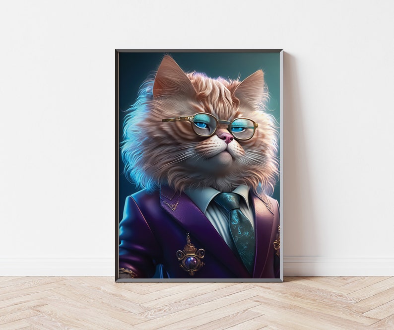 Mafia Cat Poster Cat Royal Cat Downloadable Poster - Etsy