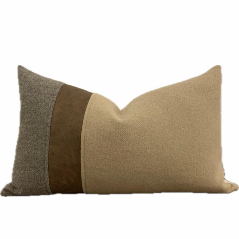 Camel Leather Pillow - Etsy