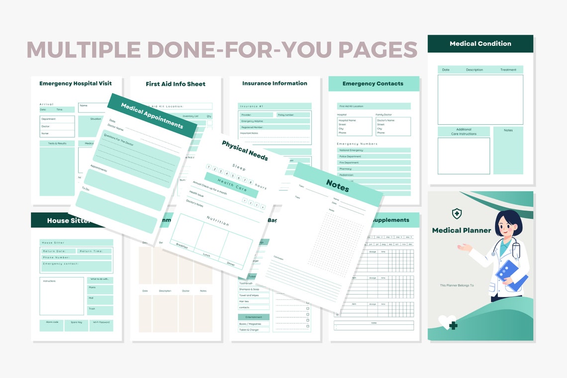 Medical Planner & Tracker Boho Doctor Nurse Dentist Tool - Etsy