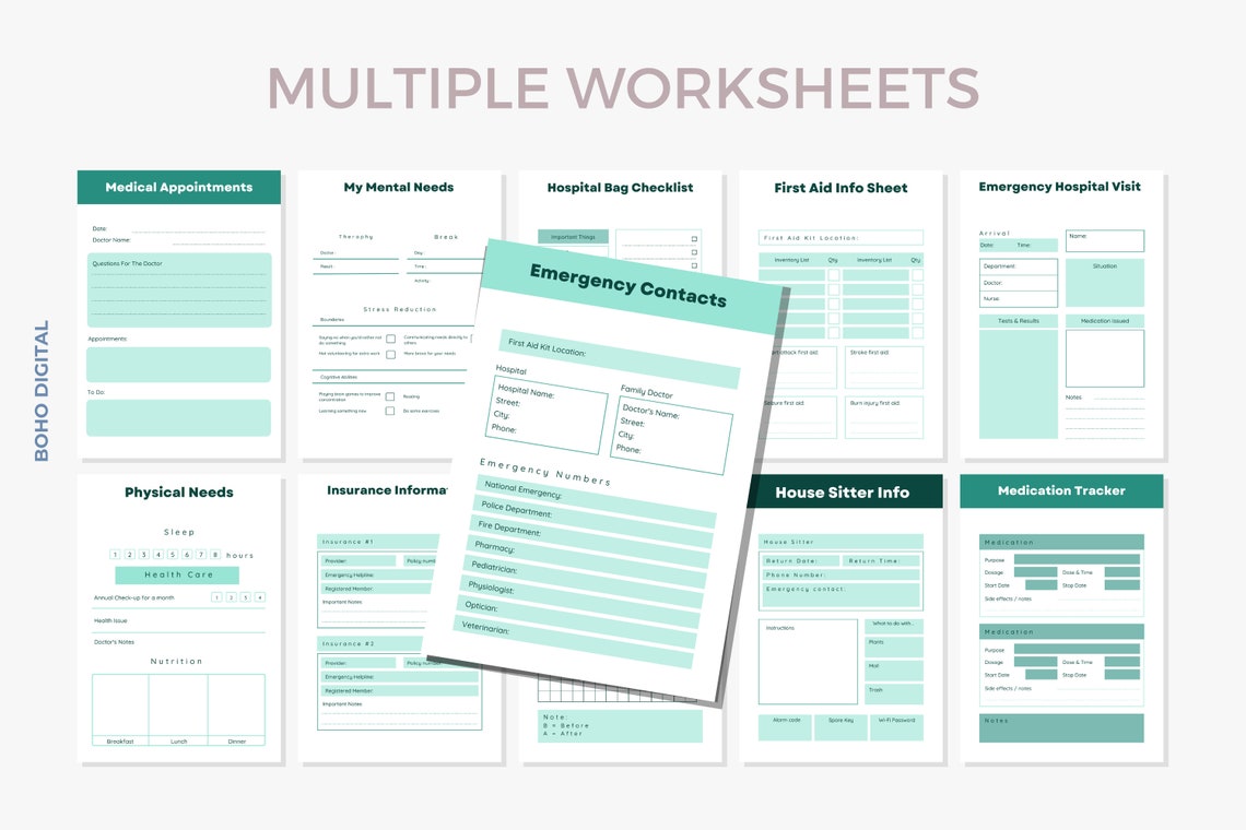 Medical Planner & Tracker Boho Doctor Nurse Dentist Tool - Etsy