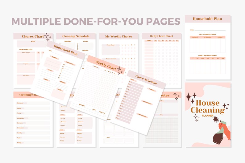 House Cleaning Planner Boho Mom Family Planning - Etsy