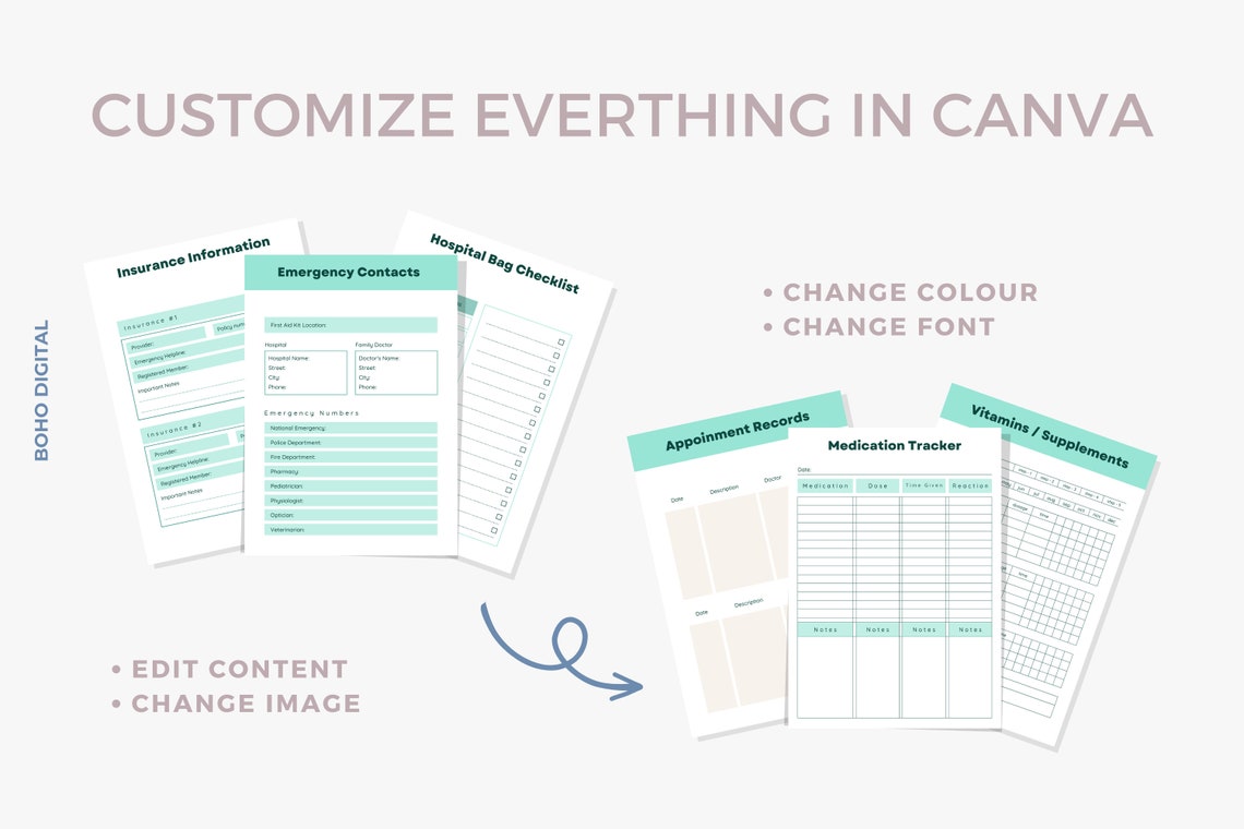 Medical Planner & Tracker Boho Doctor Nurse Dentist Tool - Etsy