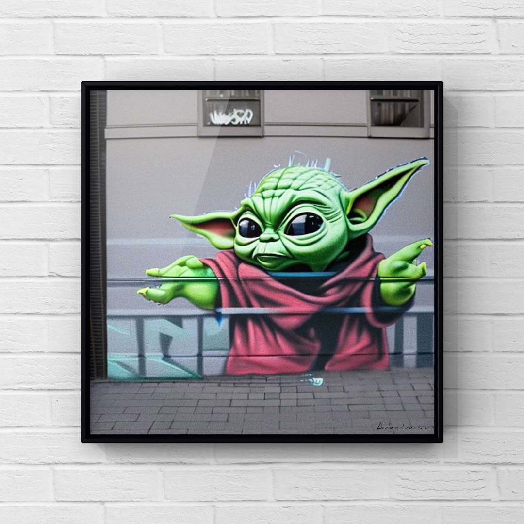 Baby Yoda Art, Home Decor Wall Art, Art Prints, Art Prints Download ...