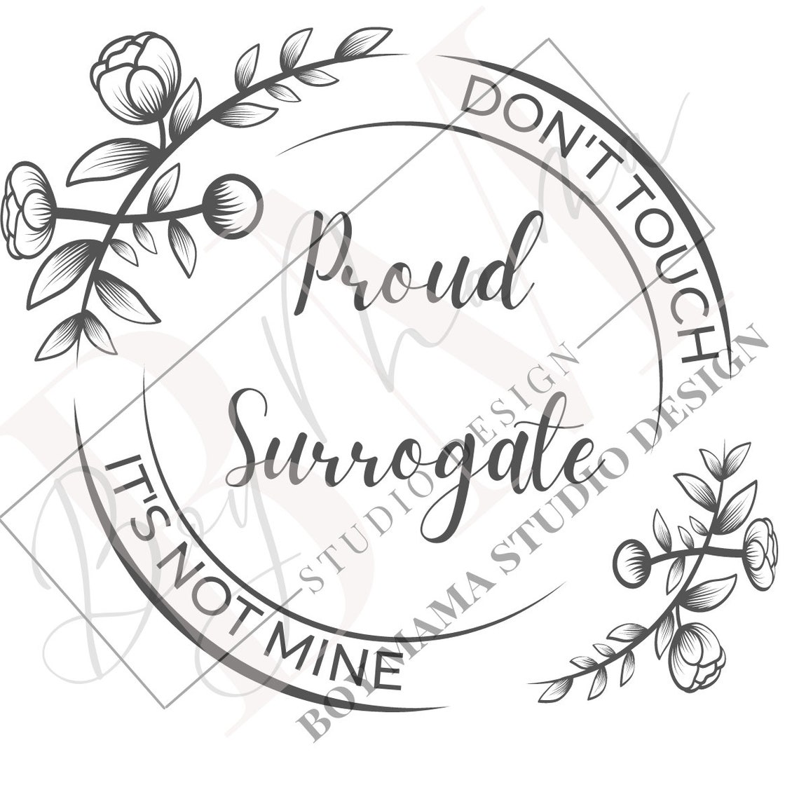 Don't Touch It's Not Mine Proud Surrogate Digital File, Cute Shirt ...