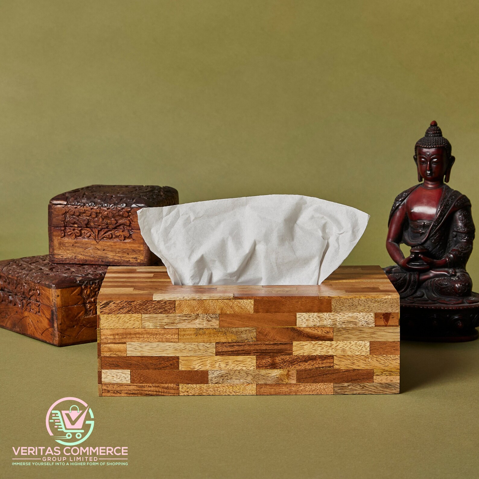 Luxury Wooden Tissue Box Holder With Light and Dark Wood Variations - Etsy