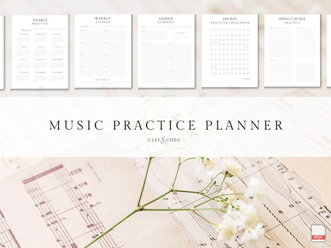 Printable Music Practice Planner - Etsy