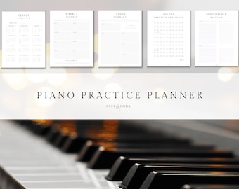 Weekly Practice Log Printable Music Practice Sheet Music - Etsy