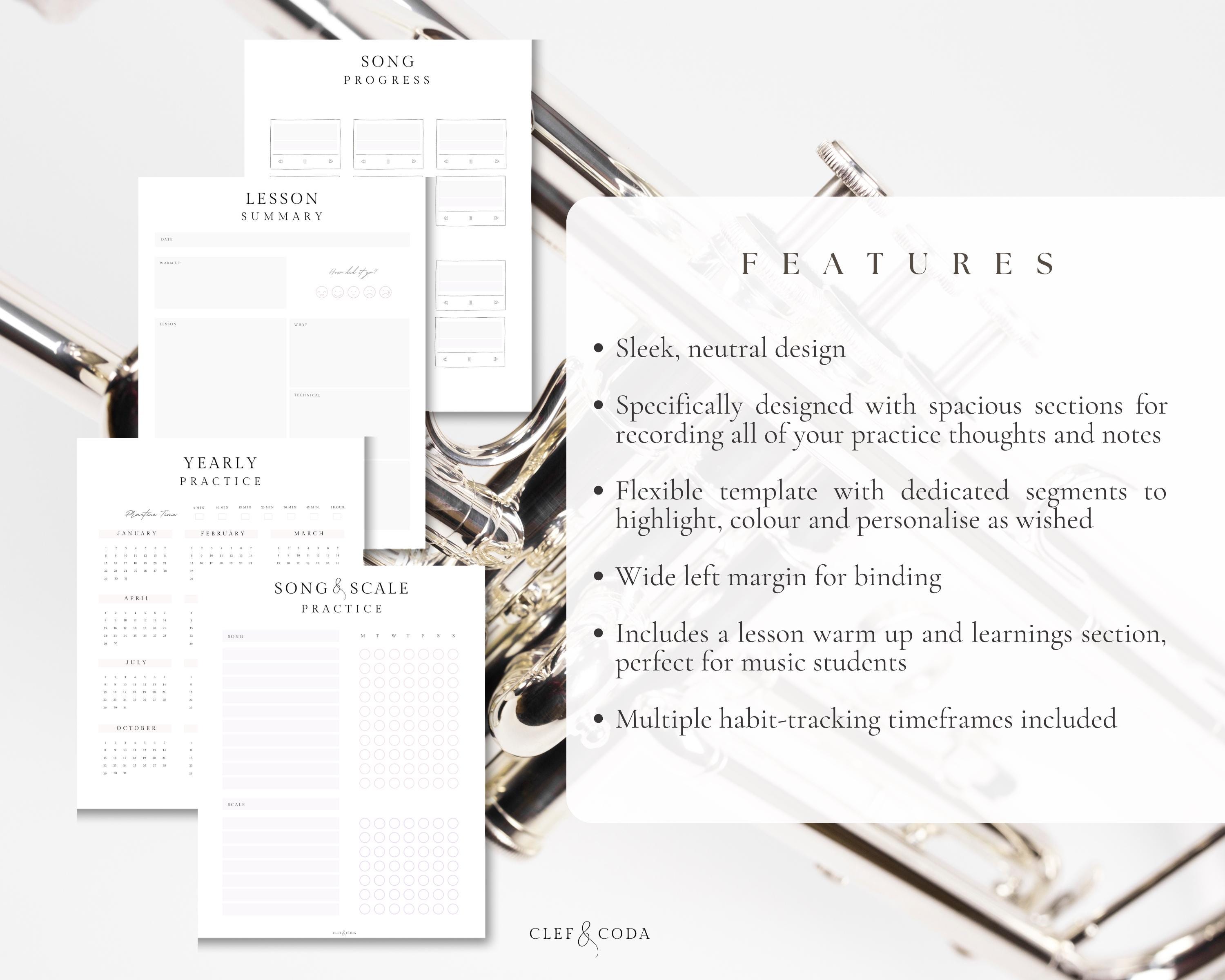 Printable Clarinet Practice Planner - Etsy