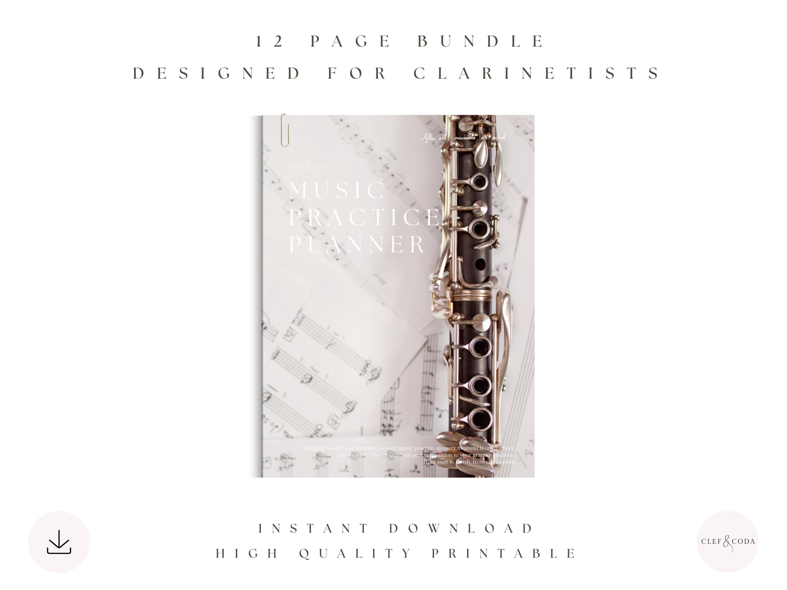 Printable Clarinet Practice Planner - Etsy