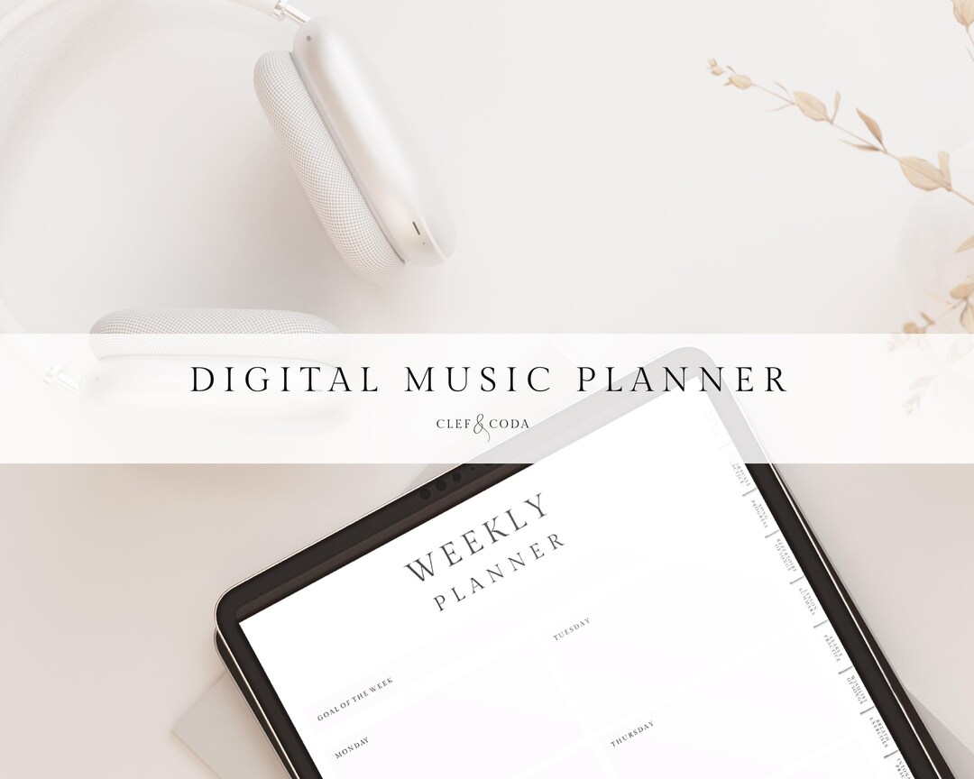 Digital Music Practice Planner - Etsy