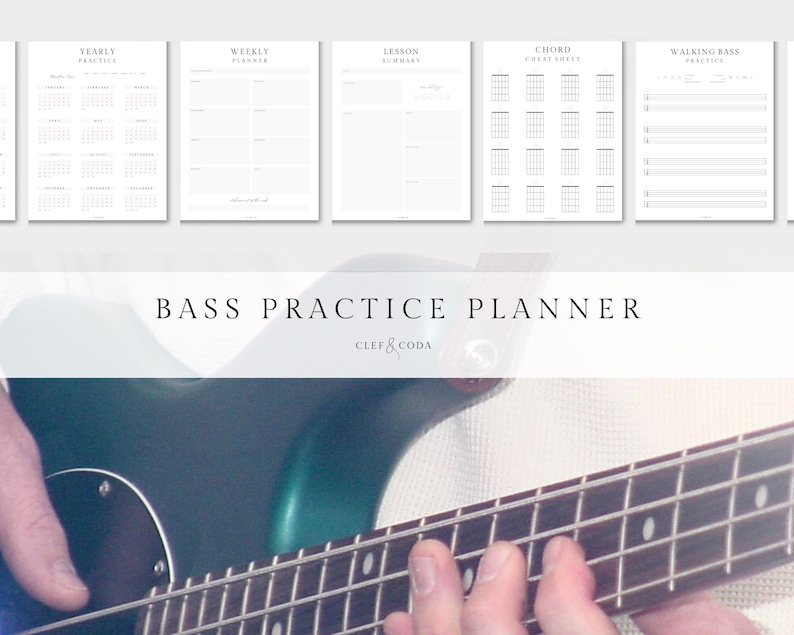 Printable Bass Guitar Practice Planner - Etsy