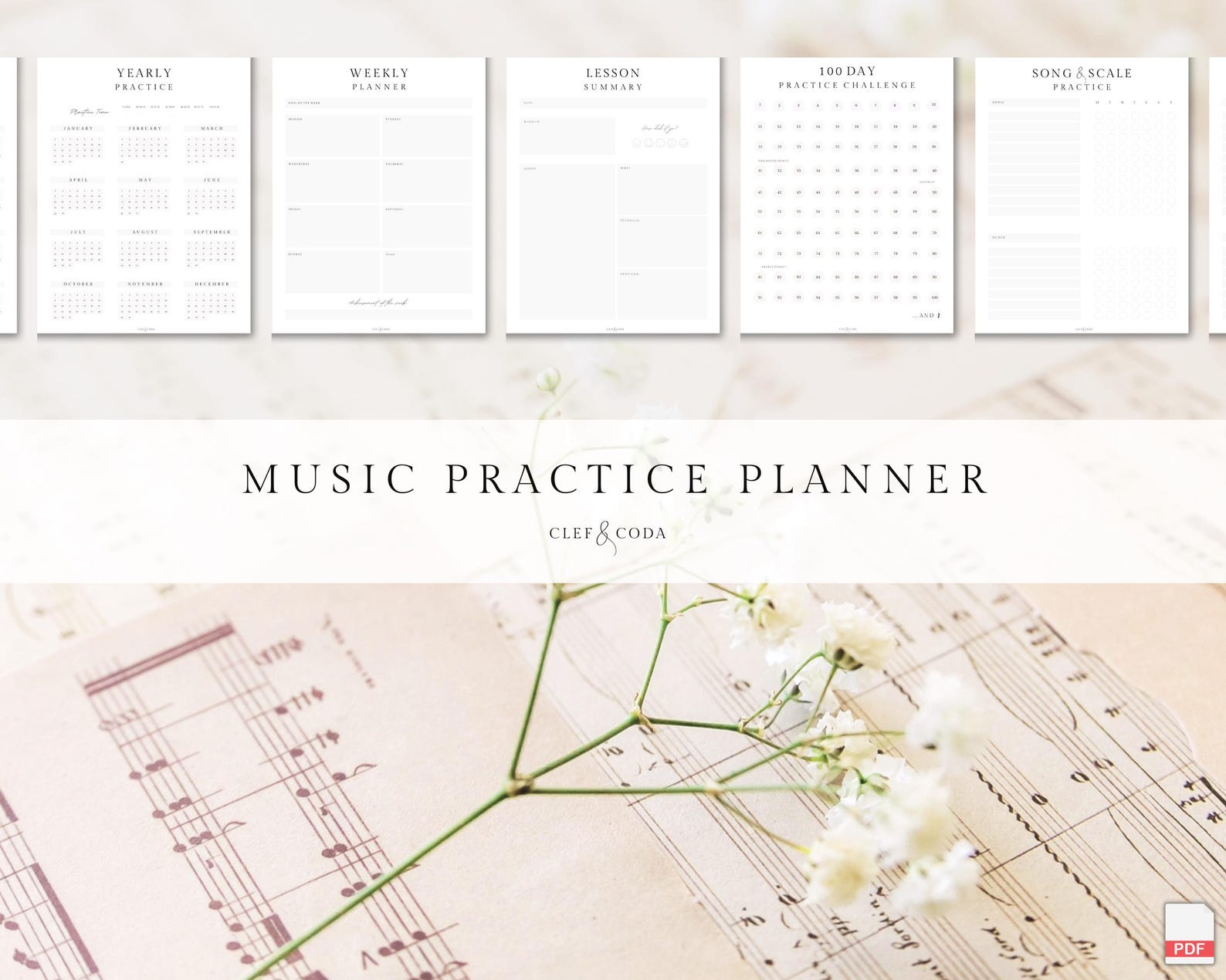 Printable Music Practice Planner - Etsy