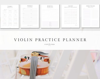 MUSIC PLANNER PRINTABLE, Practice Plan, Printable Planner, Music ...