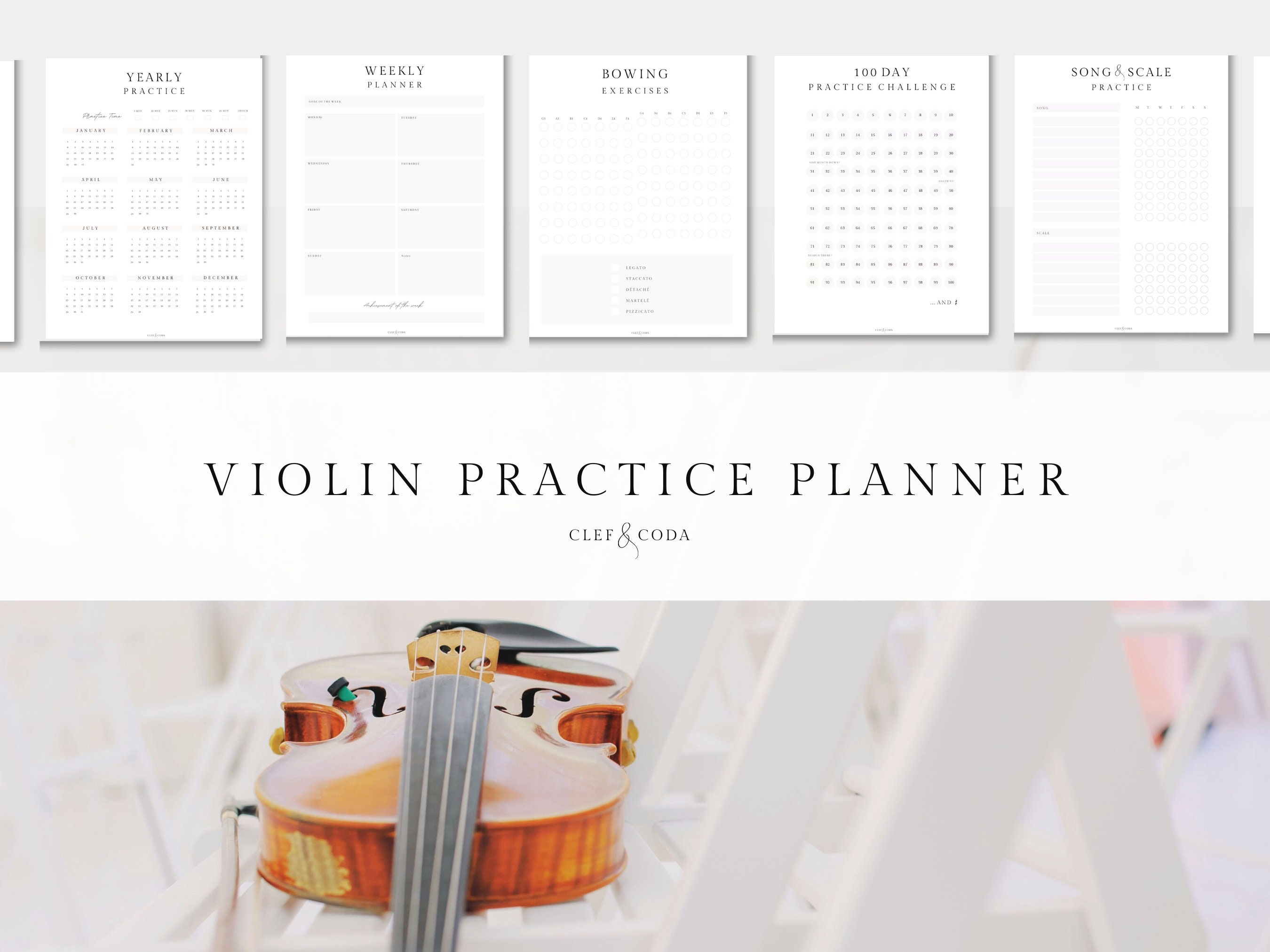 Printable Violin Practice Planner - Etsy