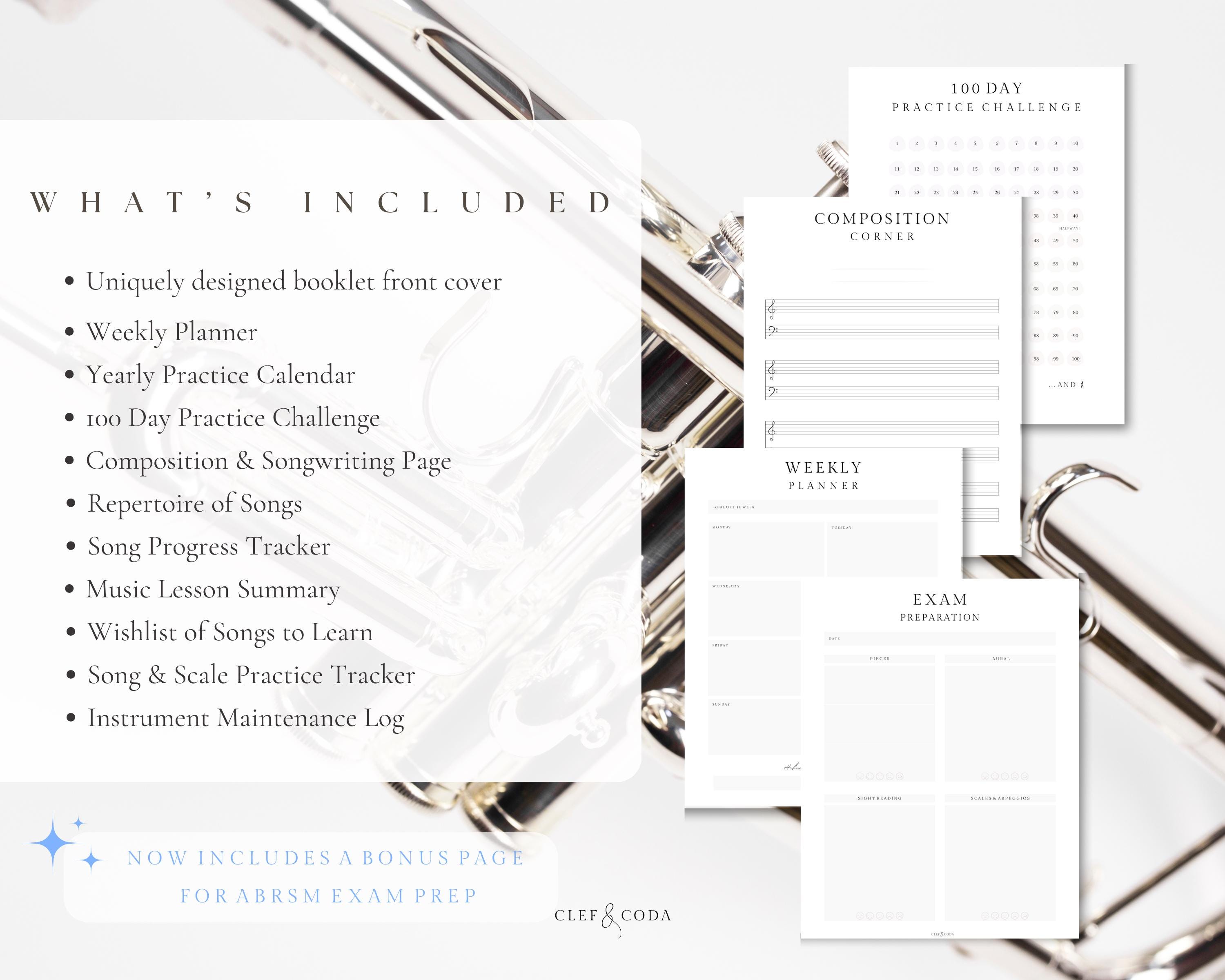 Printable Piano Practice Planner - Etsy