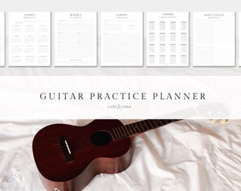 Weekly Electric Guitar Practice Planner- Printable, Study Planner ...