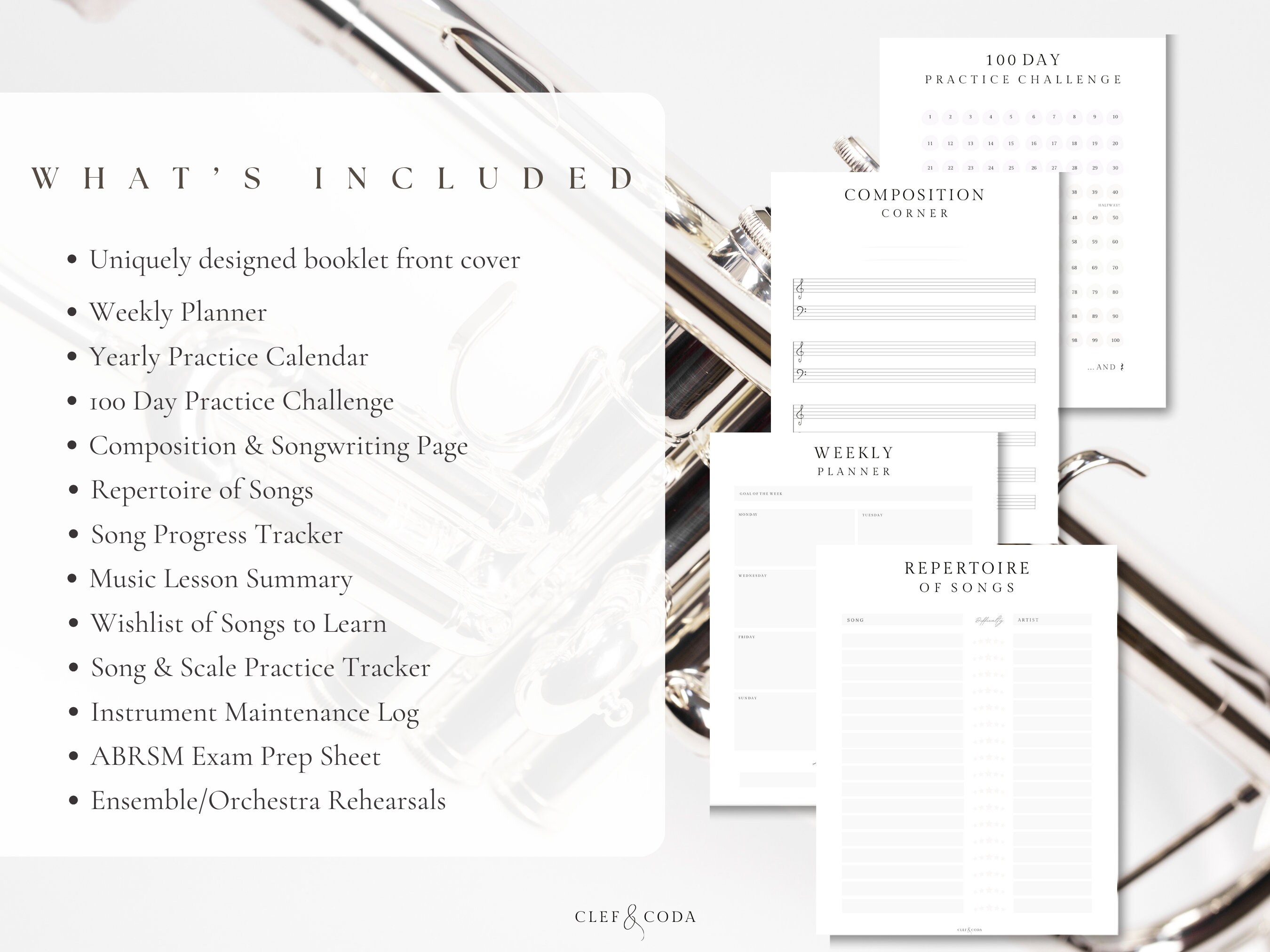 Printable Clarinet Practice Planner - Etsy