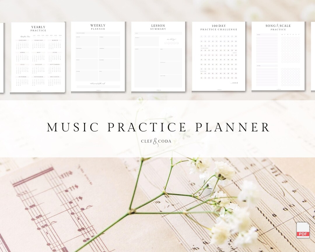 Printable Music Practice Planner - Etsy