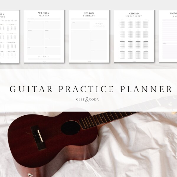 Guitar Practice Template Planner - Etsy