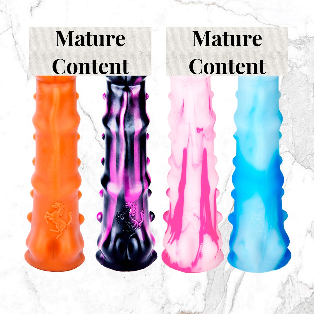 Huge Fantasy Dildo Body Safe Platinum Silicone Knotted Monster - Etsy