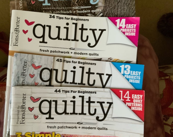 Quilty Magazine Issue # 3,4,5 and 6 - Etsy