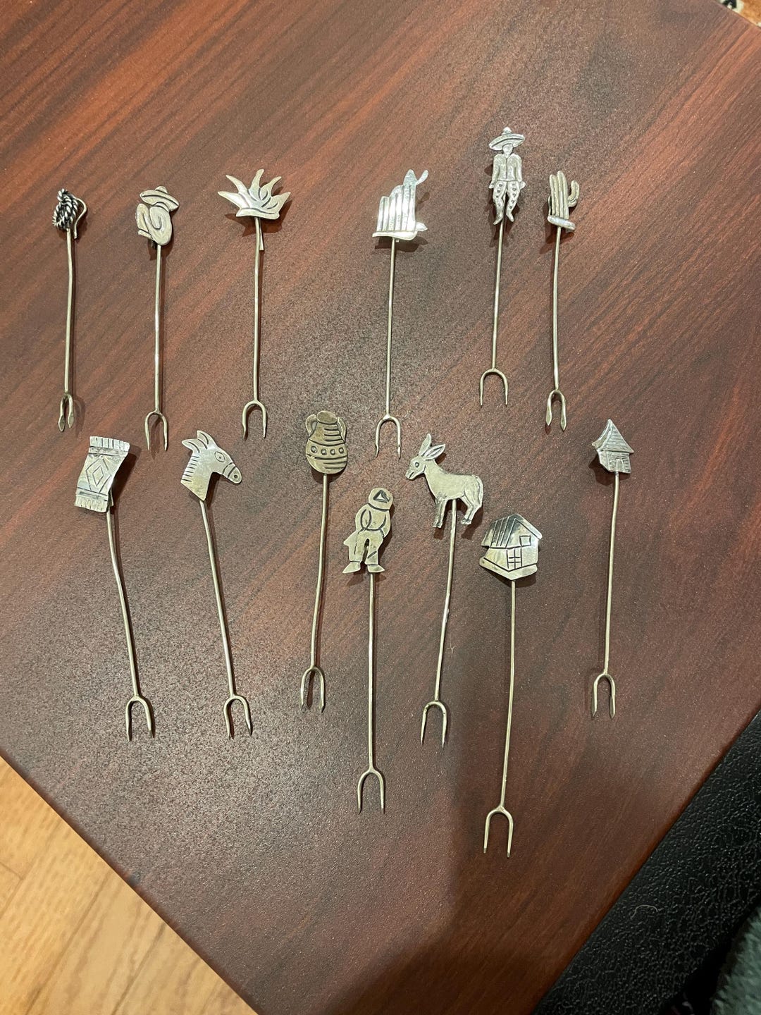 Silver Horderves Appetizer Fork Picks - Etsy