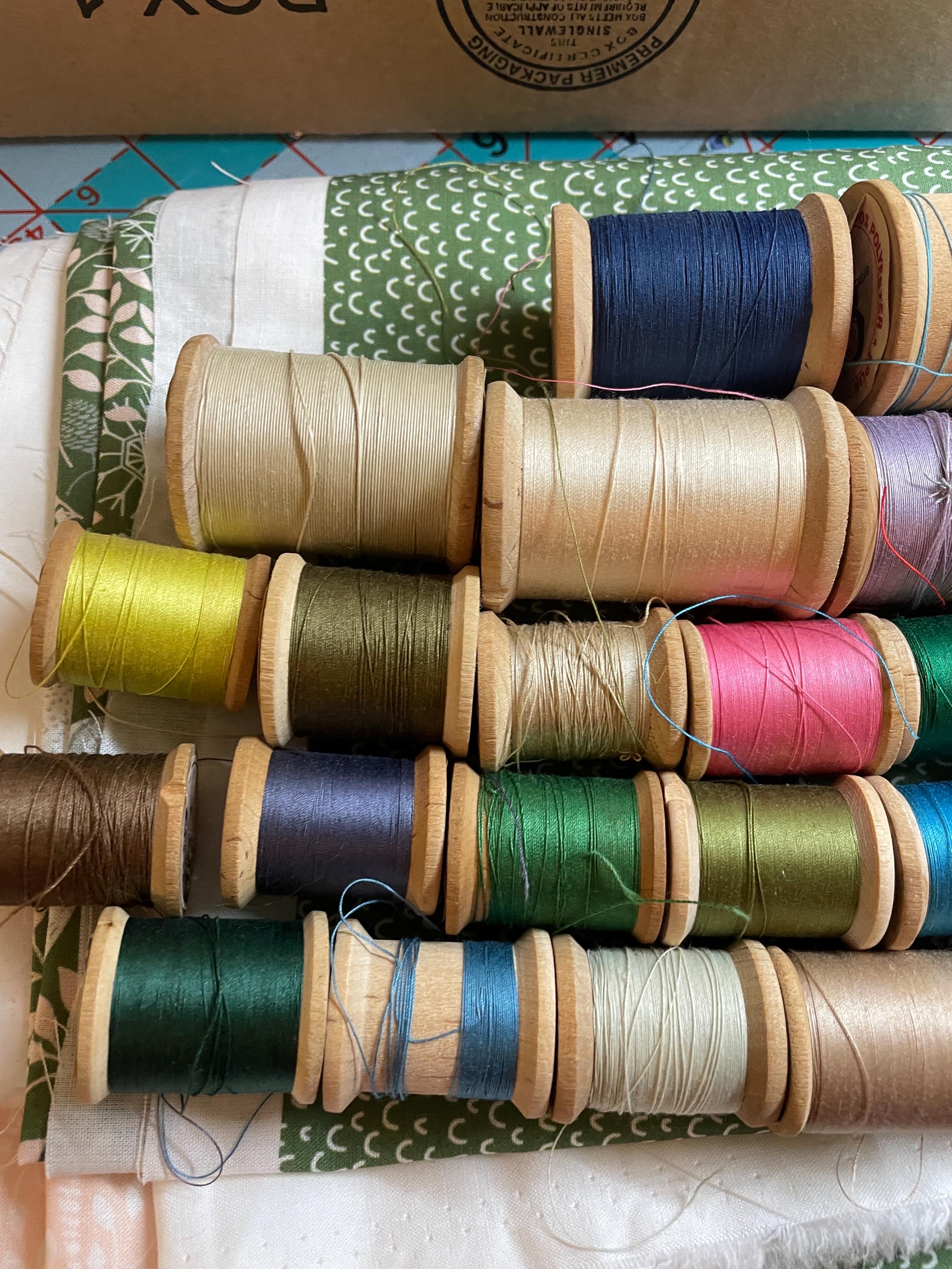 Vintage Wooden Thread Spools Collection - Etsy