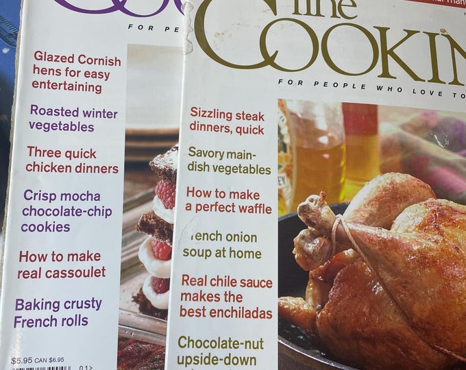 Vintage Fine Cooking Magazine Vol 47 and 48 - Etsy