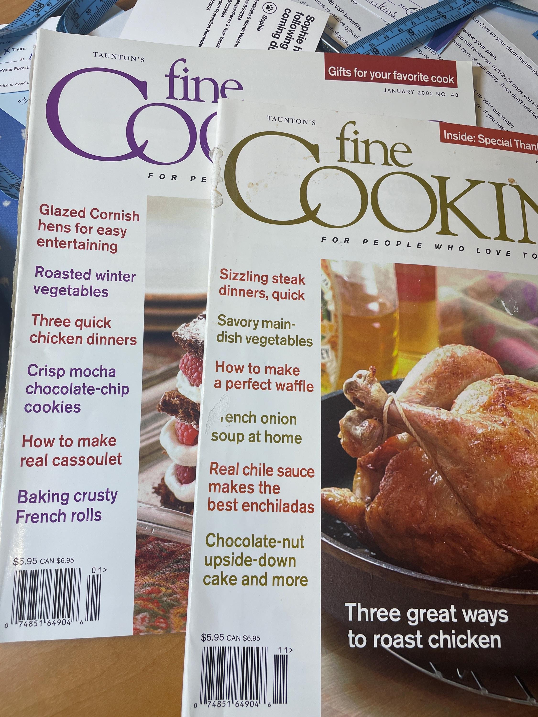 Vintage Fine Cooking Magazine Vol 47 and 48 - Etsy