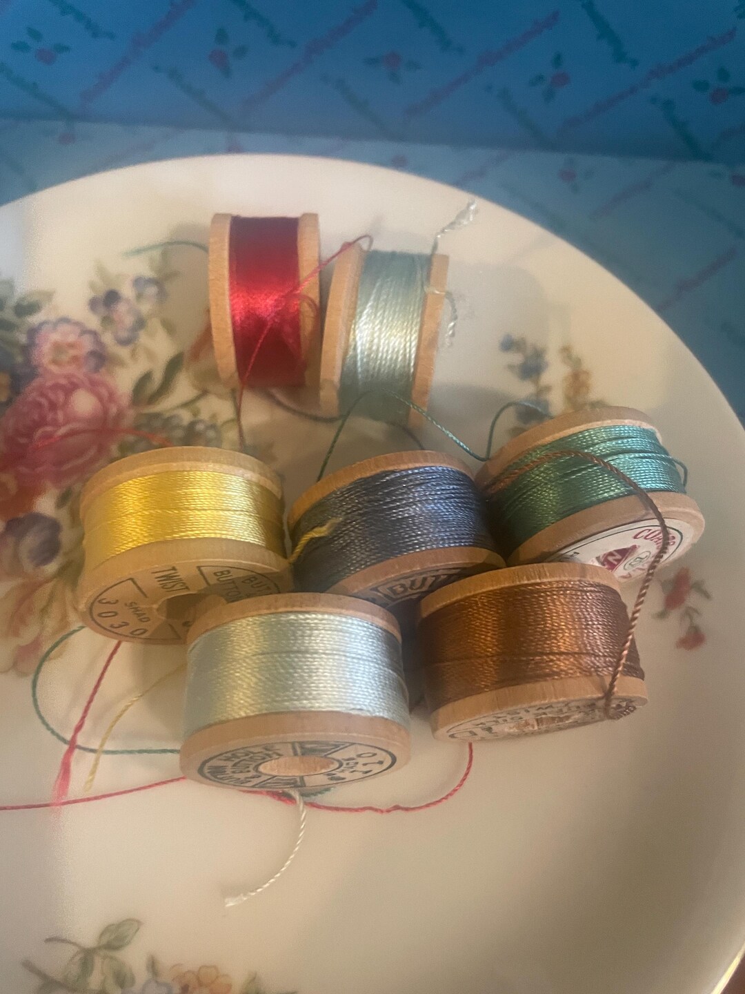 Vintage Wooden Silk Buttonhole Thread - Etsy