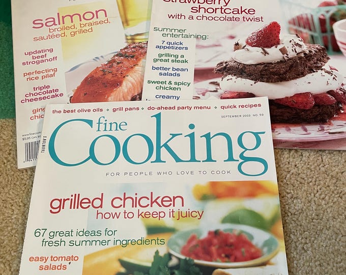 3 Vintage Fine Cooking Magazine Vol 57, 58 and 59 - Etsy