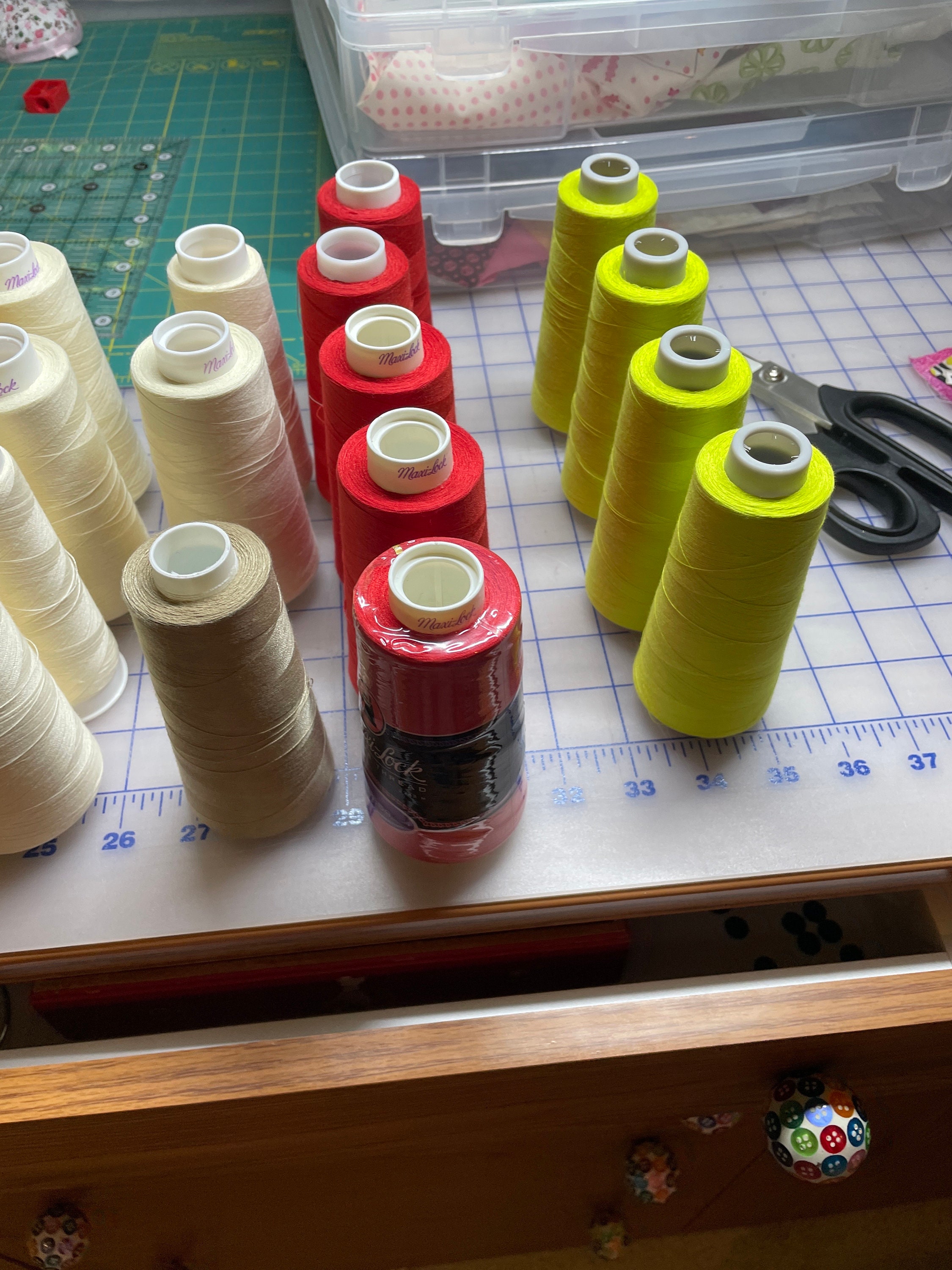 Maxi Lock Serger Thread Entire Lot - Etsy