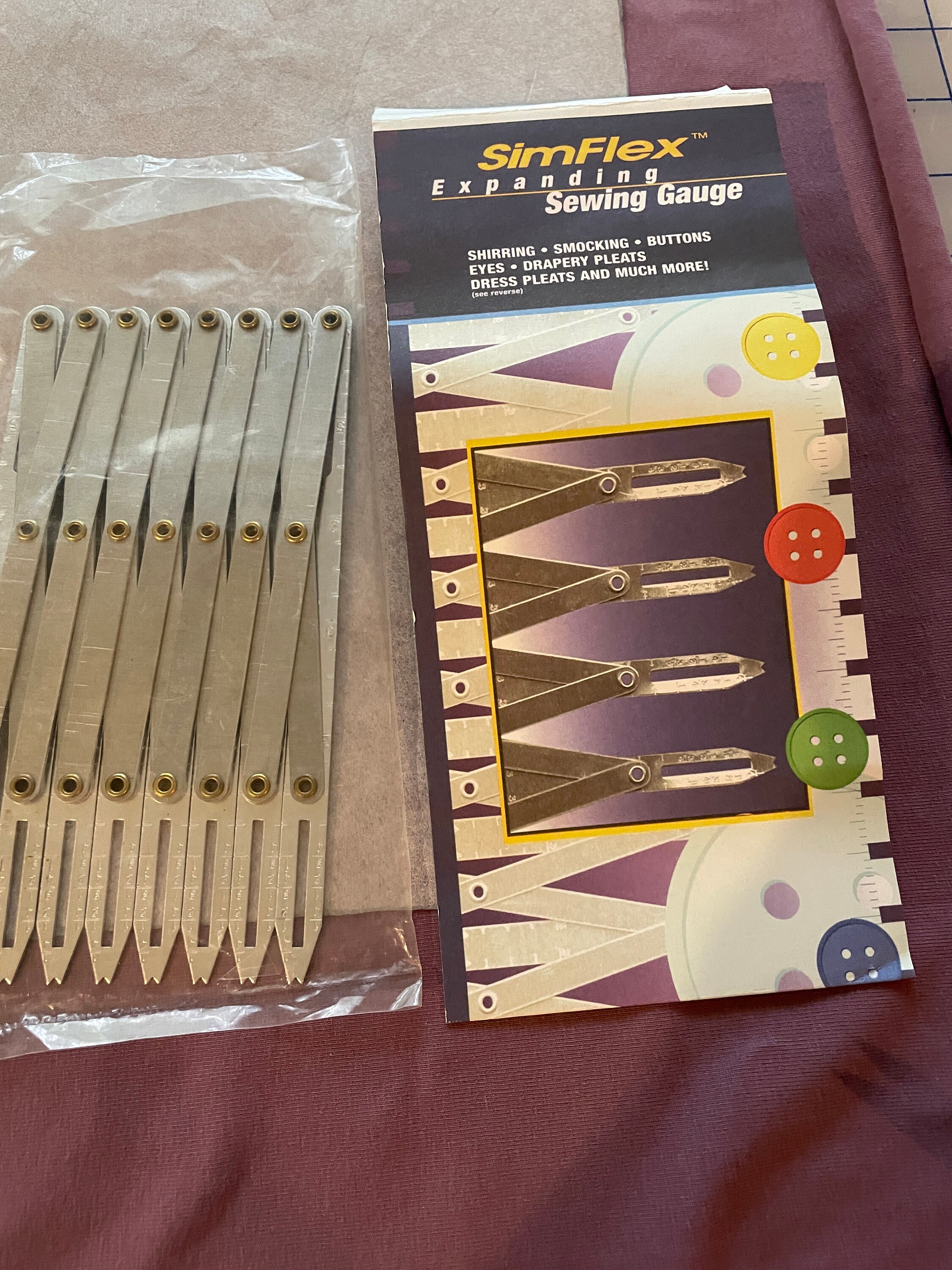 Buttonhole Sewing Gauge by Sim Flex - Etsy