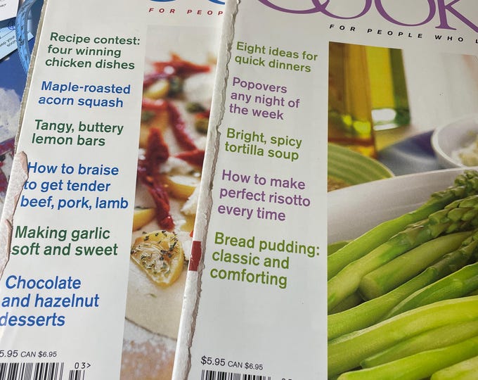 Vintage Fine Cooking Magazines Vol 49 and 50 - Etsy