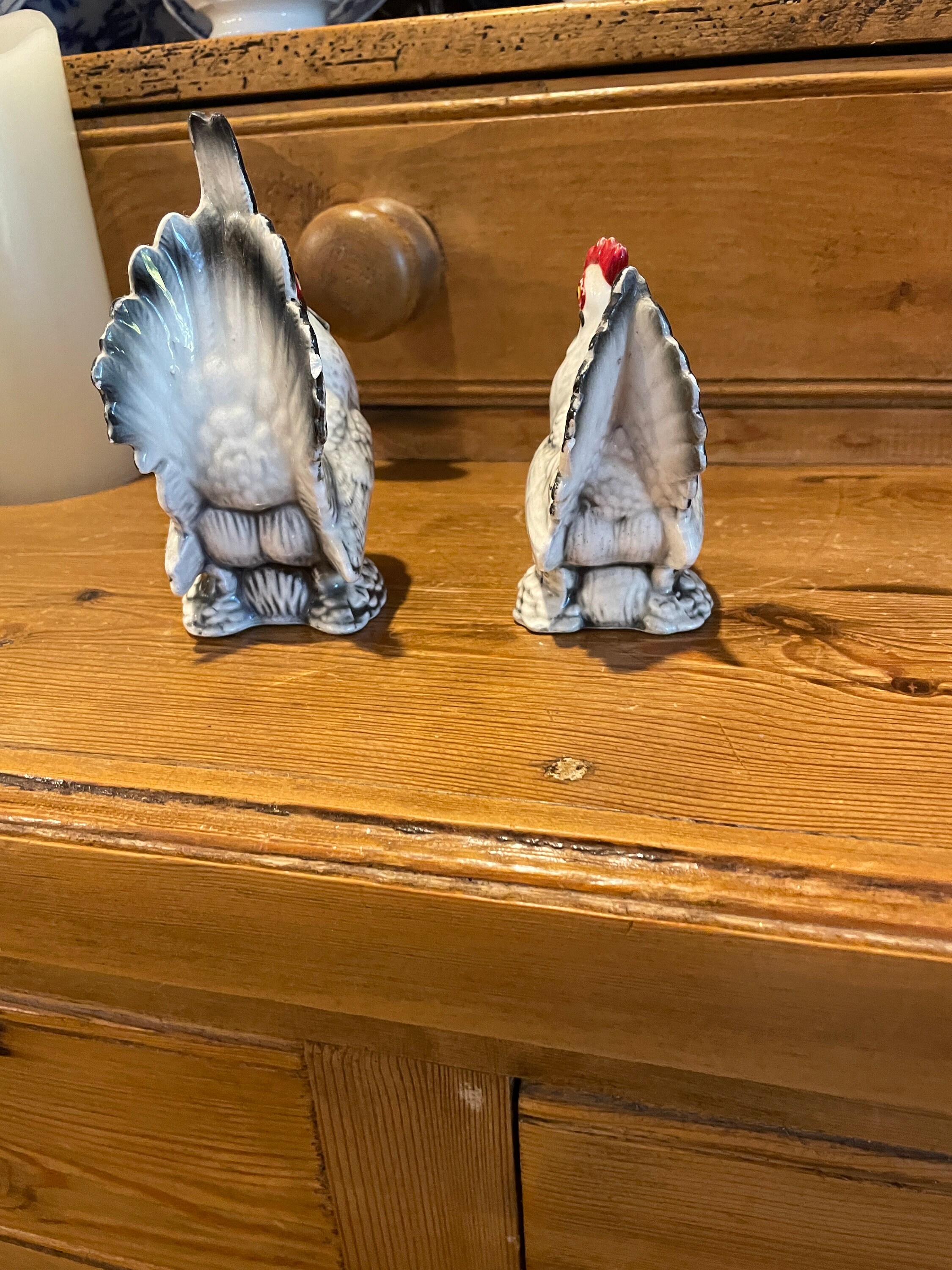 Vintage Rooster Chicken Figurines - Etsy