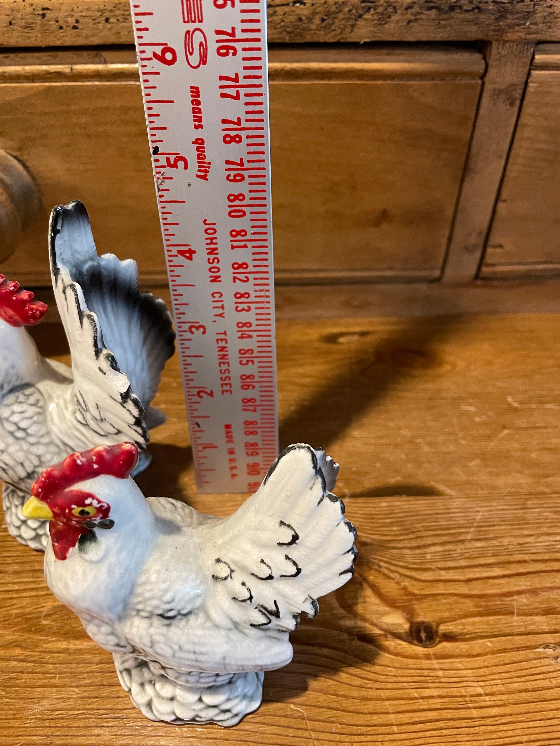 Vintage Rooster Chicken Figurines - Etsy