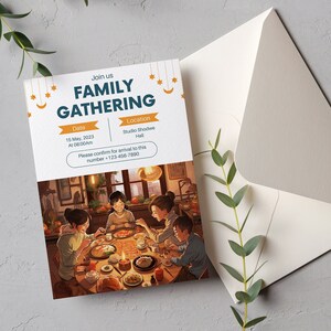 Family Reunion Invitation Template, Reunion Party Invitation, Editable ...