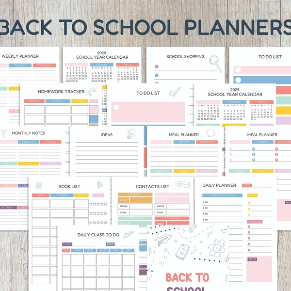 Printable Student Planner 2024-2025 Daily, Weekly & Monthly Planner ...