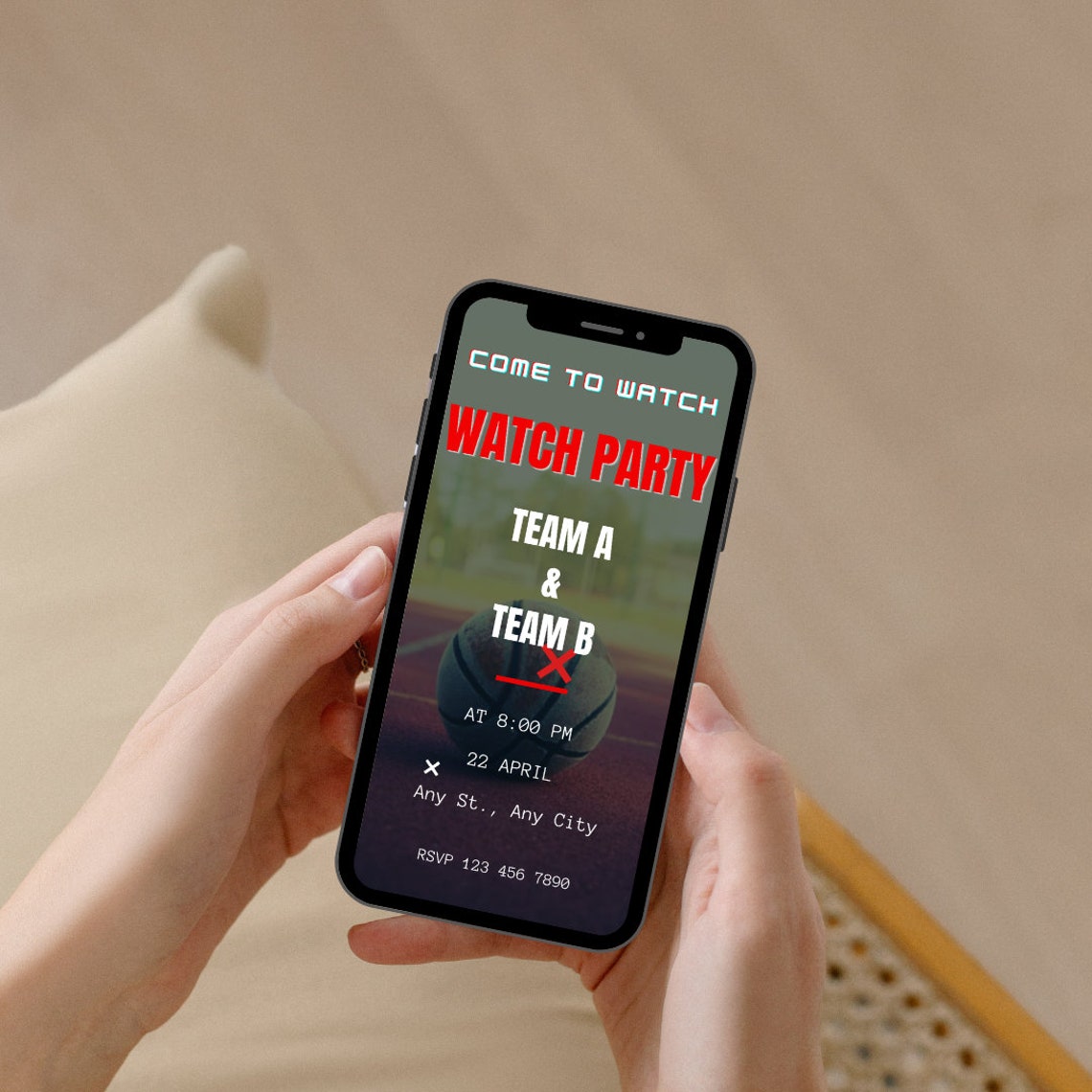 Watch Party Invitation, Party Invitation, Watch Party Animated ...