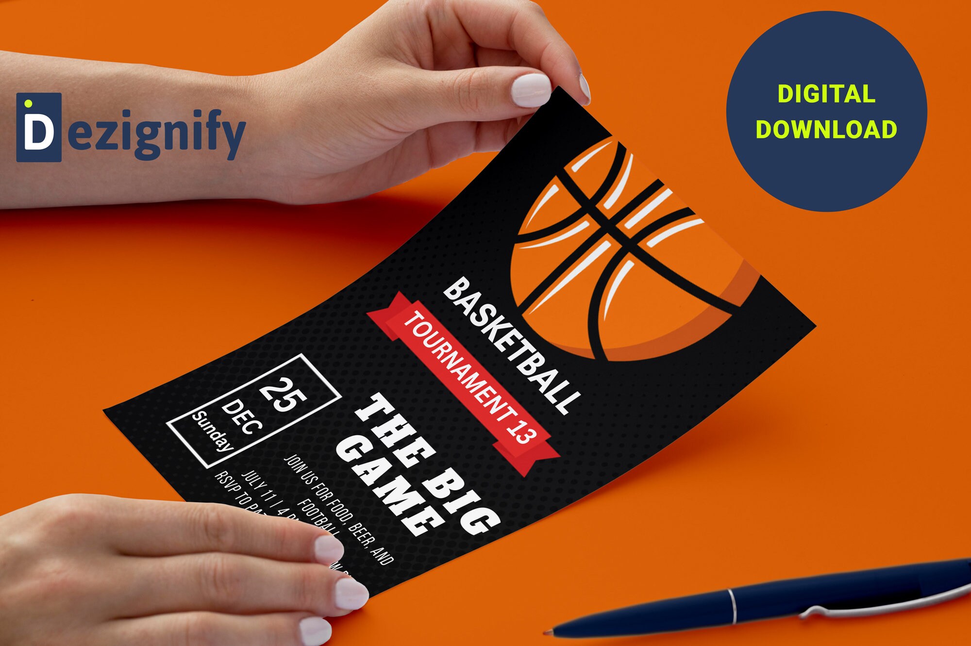 Watch Party Invitation, NBA Invitation, Editable NBA Invitation, NBA ...