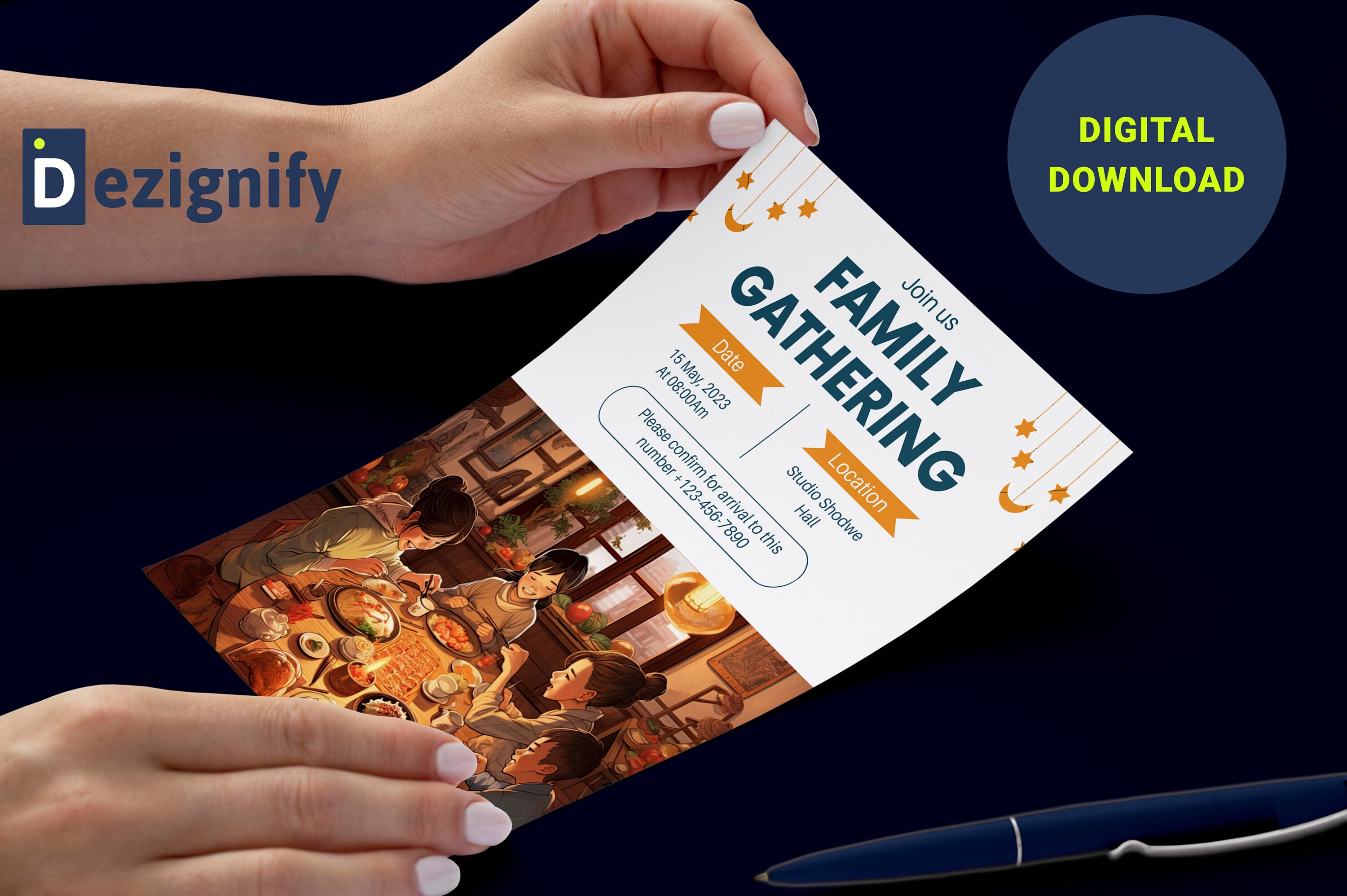 Family Reunion Invitation Template, Reunion Party Invitation, Editable ...