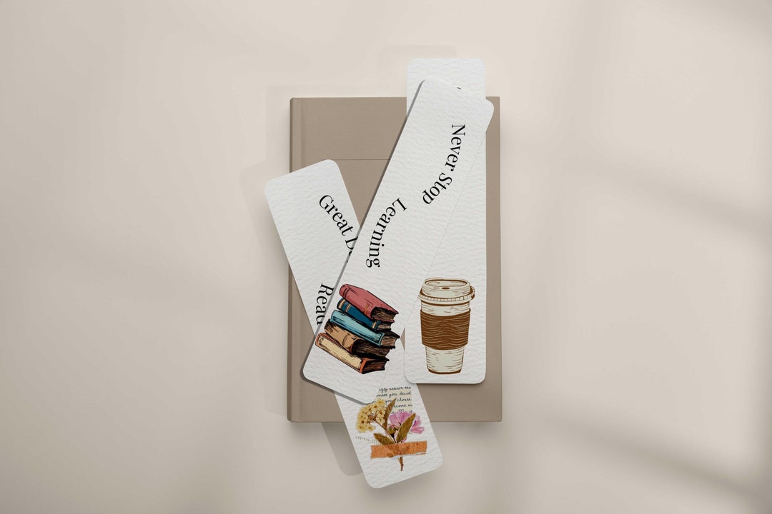 Printable Bookmark Set of 3 | Bookmark Quotes | Reading Gift, Digital ...