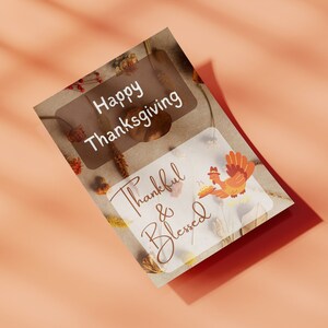 Editable Thanksgiving Greeting Card Printable Thanksgiving - Etsy