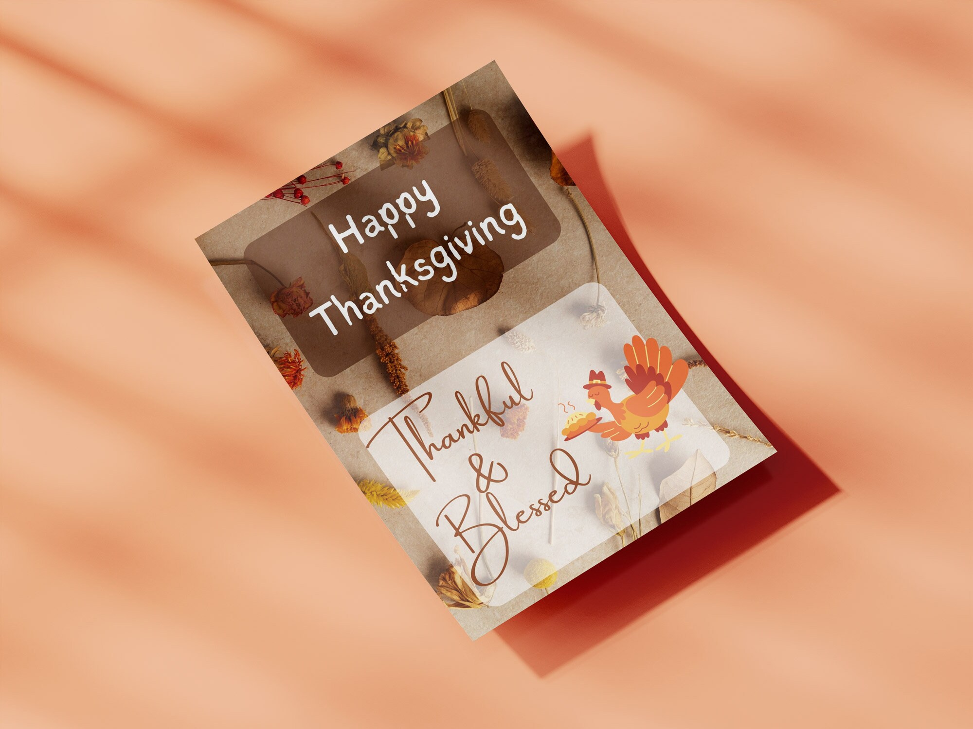 Editable Thanksgiving Greeting Card Printable Thanksgiving - Etsy