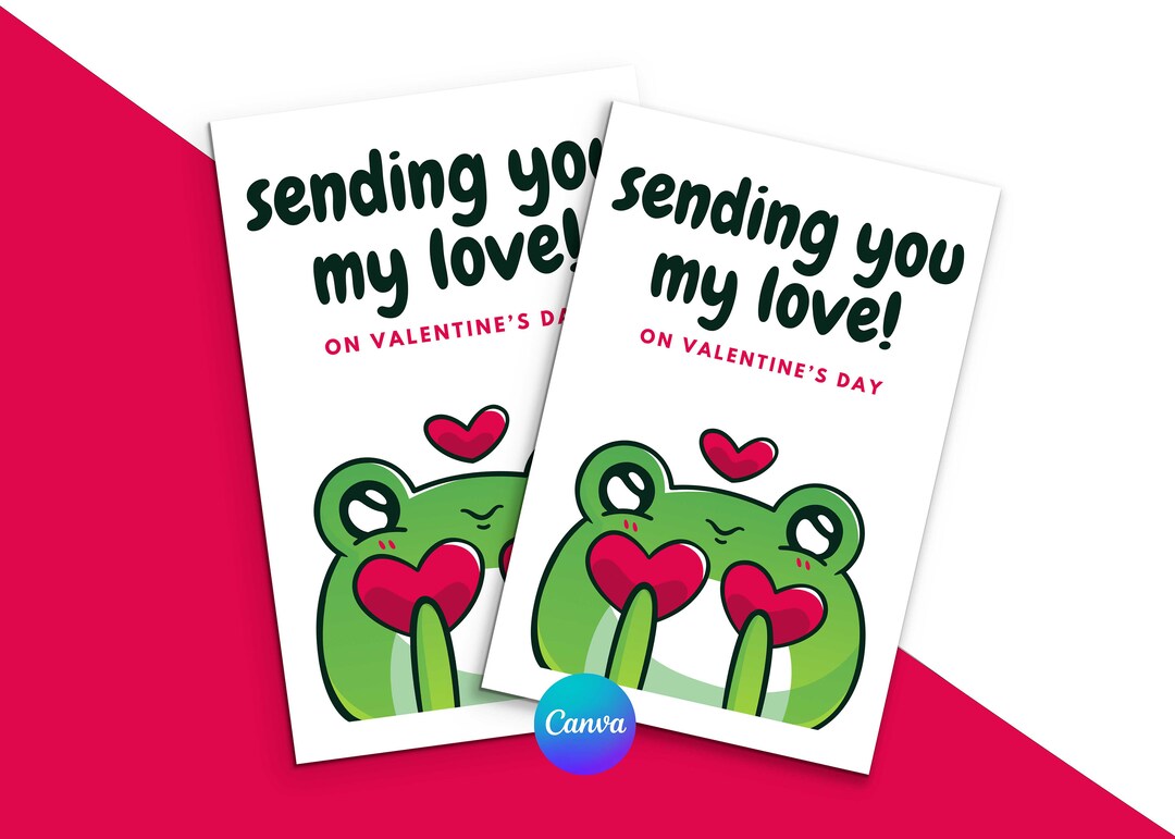 Editable Valentine's Day Card, Printable Valentine's Day Card, Canva ...