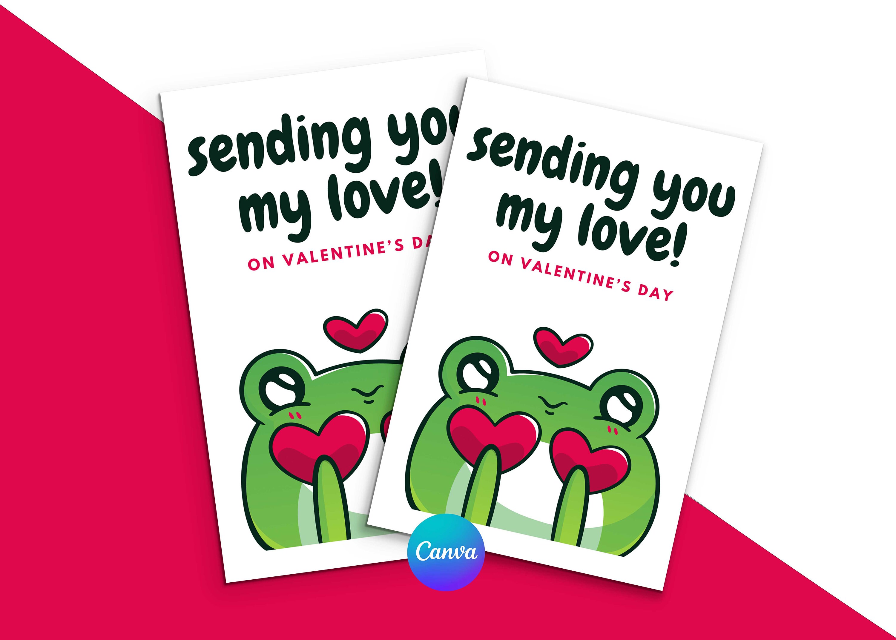 Editable Valentine's Day Card, Printable Valentine's Day Card, Canva ...